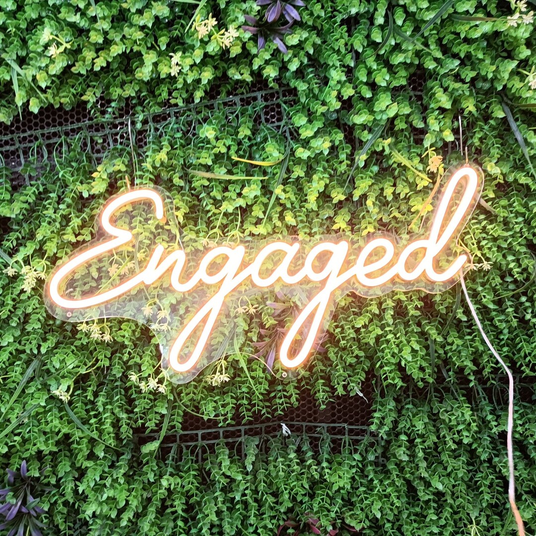 Engaged Custom Neon Sign - Engagement Neon Sign - Neon Sign Wedding ...