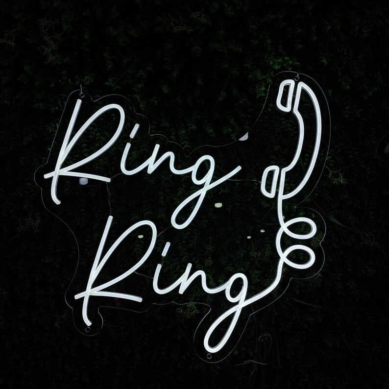 Ring Ring Neon Sign - Custom Neon Sign - Wedding Neon Sign - Neon Sign ...