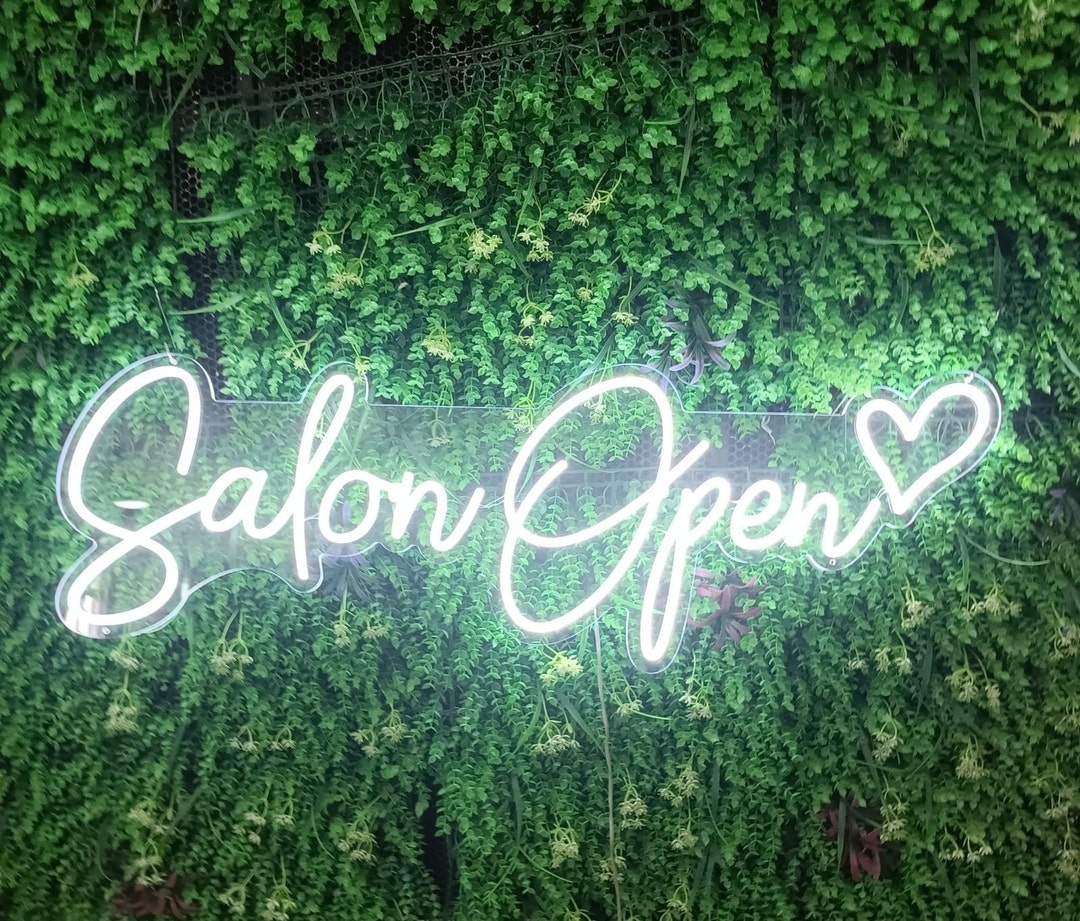 Salon Open Custom Neon Sign - Salon Neon Sign - Custom Business Sign - Light up Sign - Custom ...