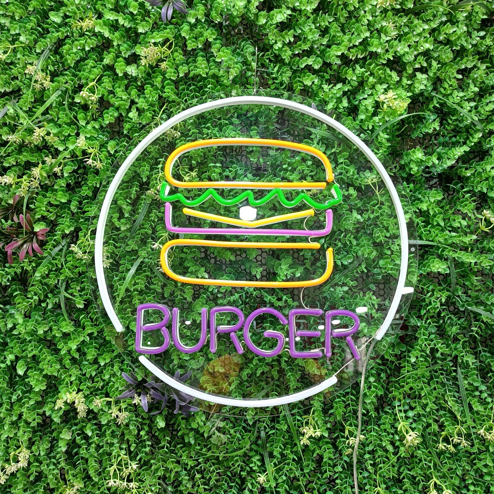 Burger Neon Sign Food Custom Neon Sign Neon Sign Wall - Etsy