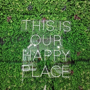 This is Our Happy Place Neon Sign - Quote Custom Neon Sign - Light up ...