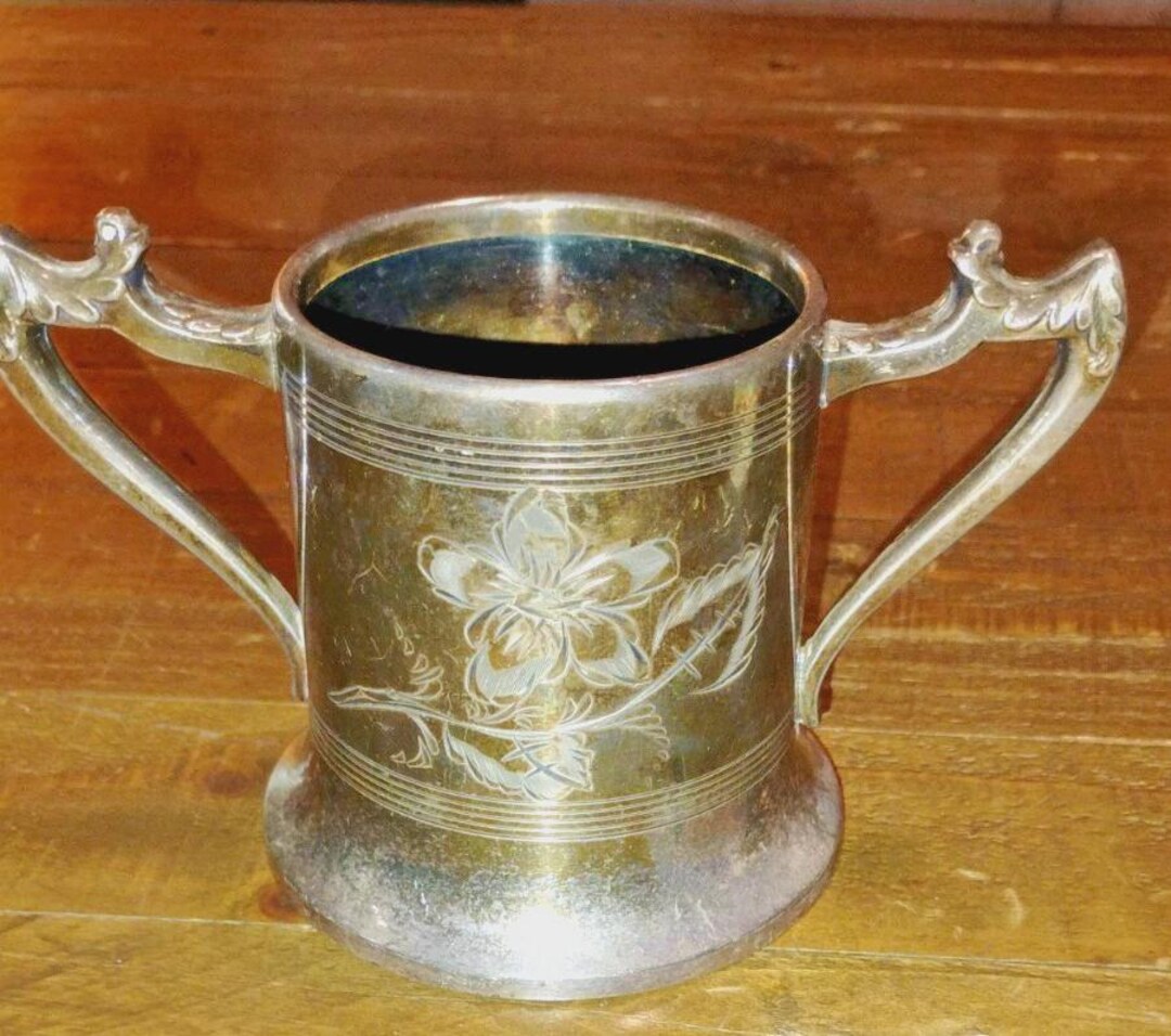 Sheffield Plate Silver Two Handle Cup #851 Vintage Made in USA Sugar ...