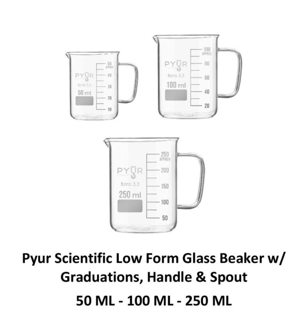Pyur Scientific Low Form Glass Beaker W/ Graduations Handle & - Etsy