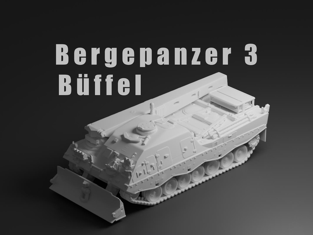 Bergepanzer 3 Büffel Unpainted Miniature – Grey Resin Armored Recovery ...