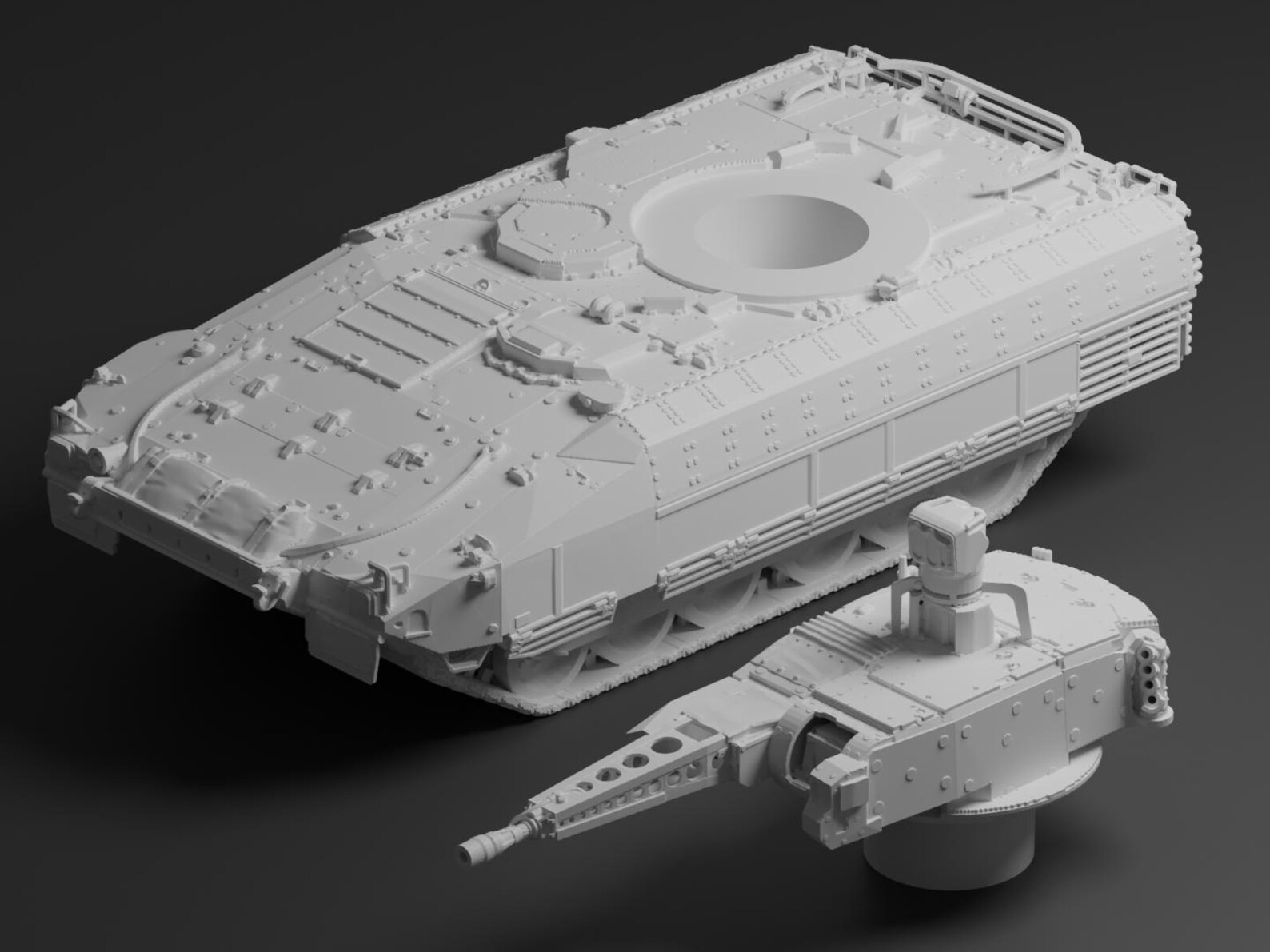 Puma IFV Unpainted Miniature – Dark Grey Resin German Infantry Fighting ...