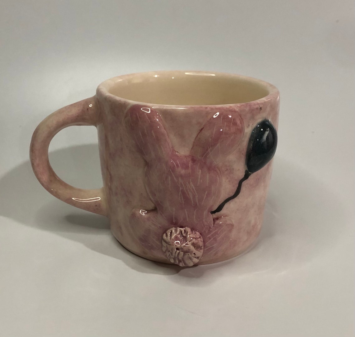 Rabbit Coffee Mug,cute Bunny Gift,pottery Mug,brithday Mug - Etsy