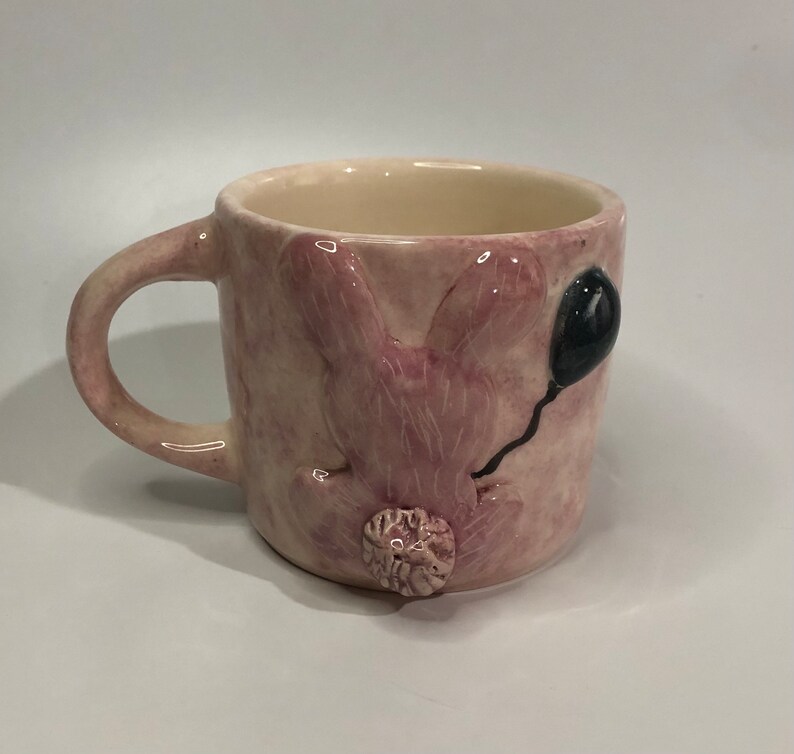 Rabbit Coffee Mug,cute Bunny Gift,pottery Mug,brithday Mug - Etsy