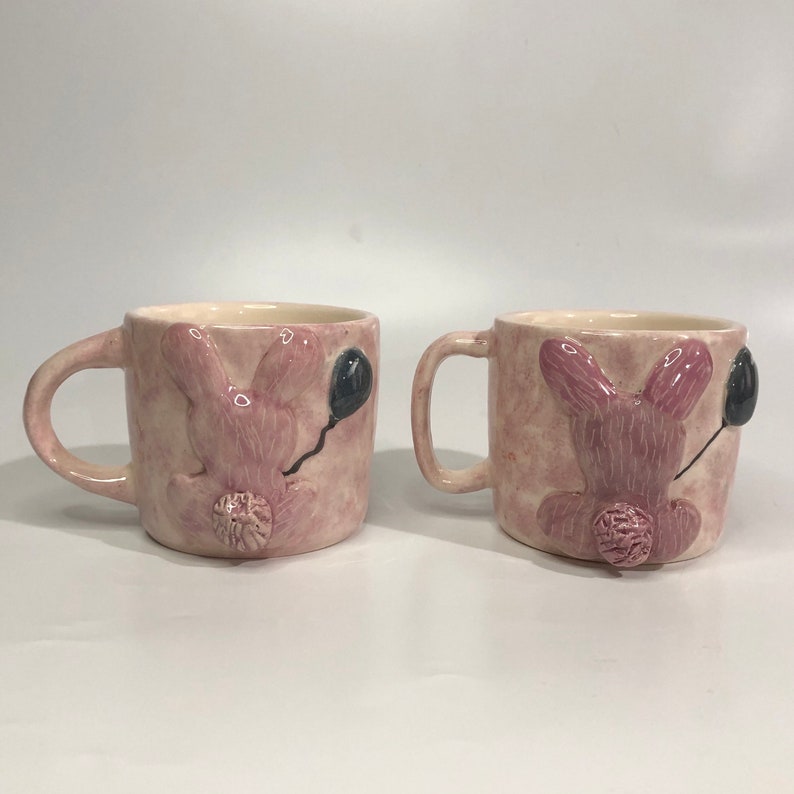 Rabbit Coffee Mug,cute Bunny Gift,pottery Mug,brithday Mug - Etsy