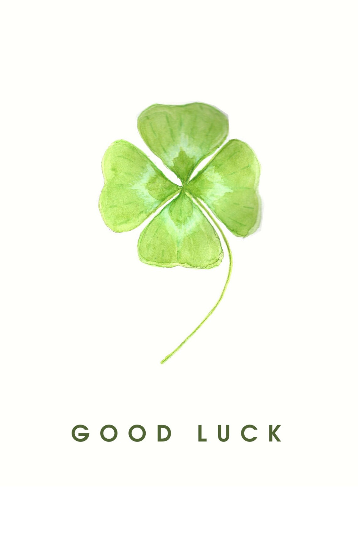 Handmade Good Luck Card for Any Occassion With Lucky Charm Clover for ...