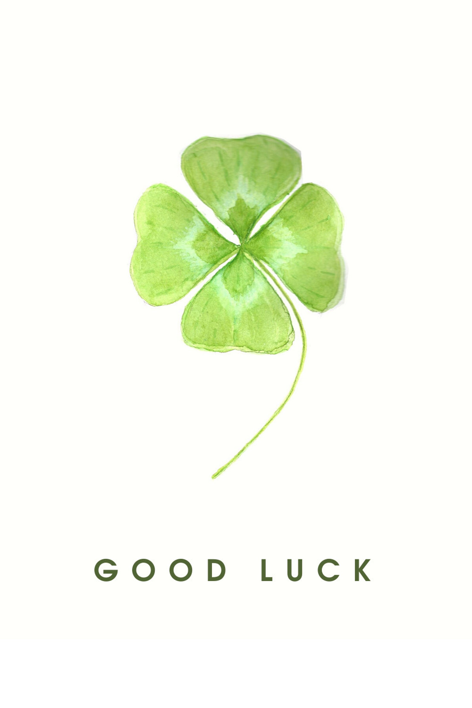 Handmade Good Luck Card for Any Occassion With Lucky Charm Clover for ...