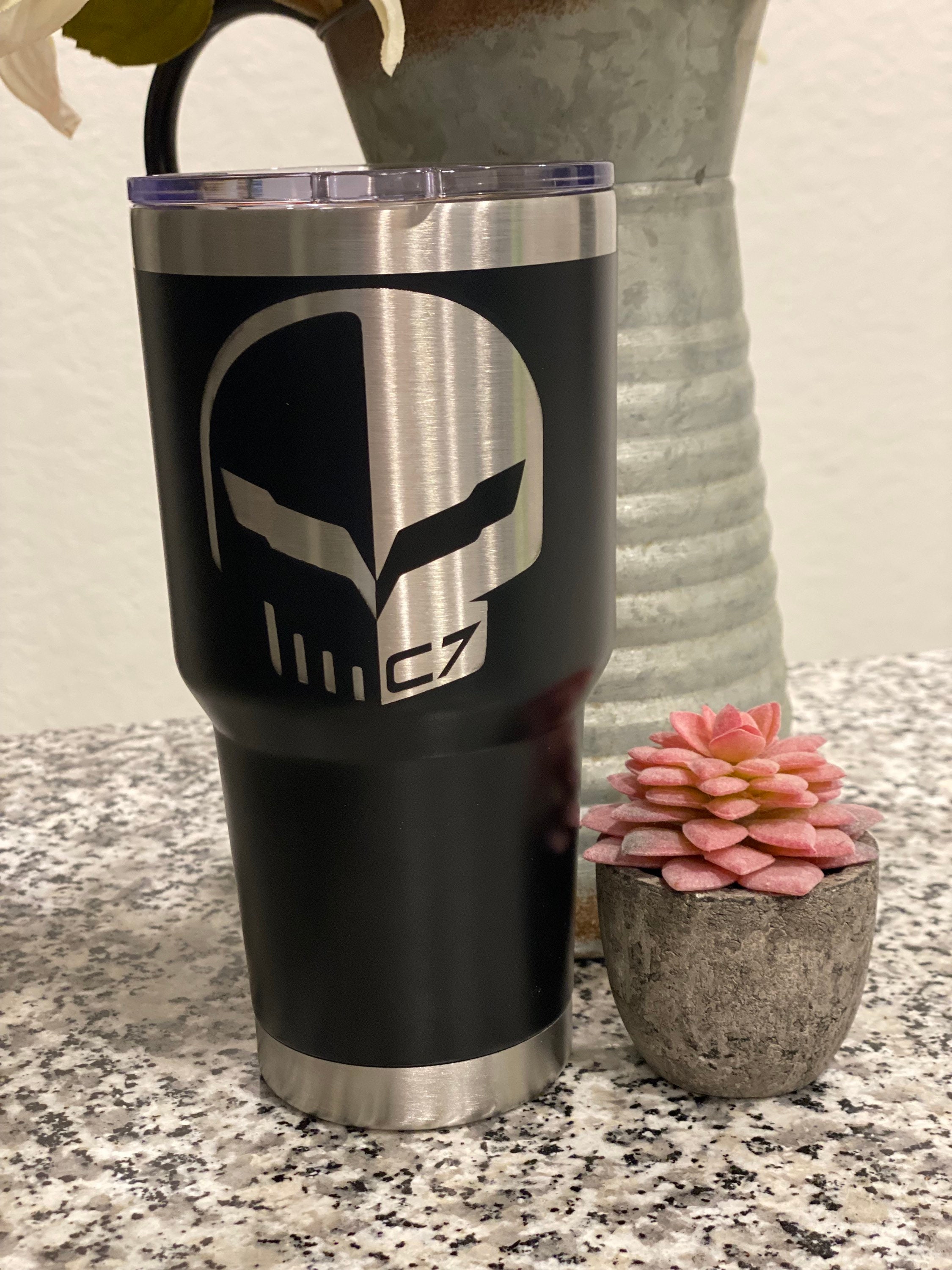 Corvette Racing Jake Skull C7 Wings Logo Designs 30oz Tumbler. - Etsy