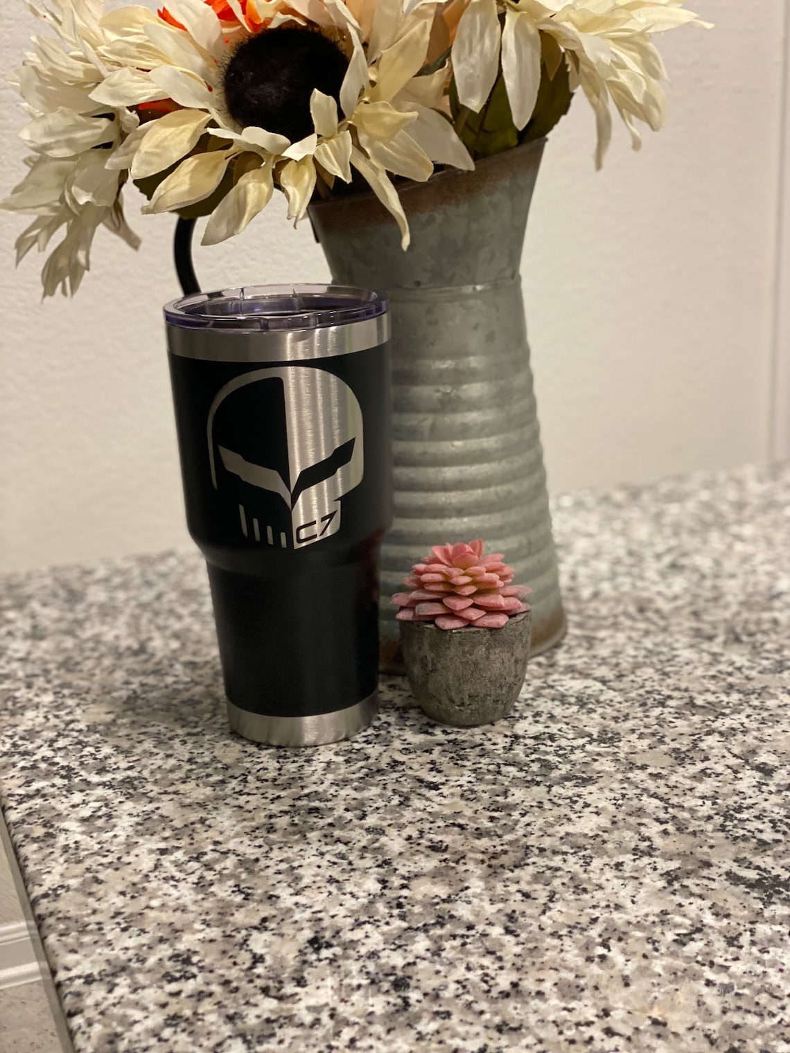 Corvette Racing Jake Skull C7 Wings Logo Designs 30oz Tumbler. - Etsy