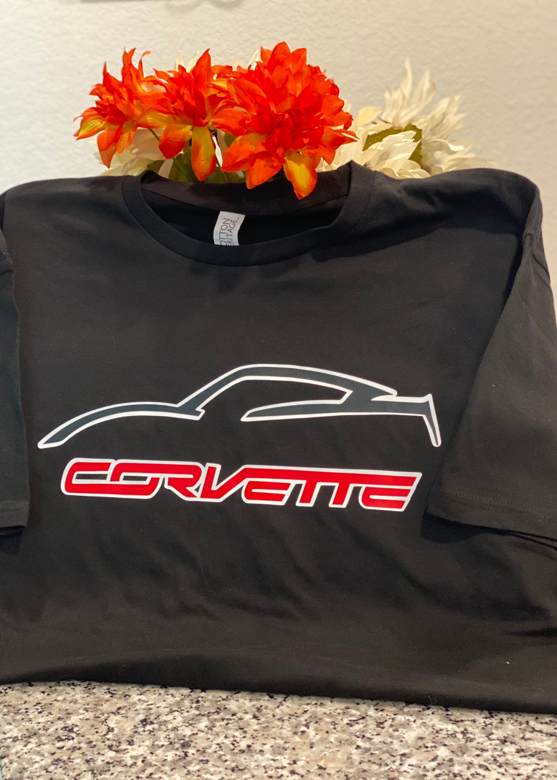 Corvette Silhouette Tee Shirt Design Vette C7 C8 C6 LT4 - Etsy
