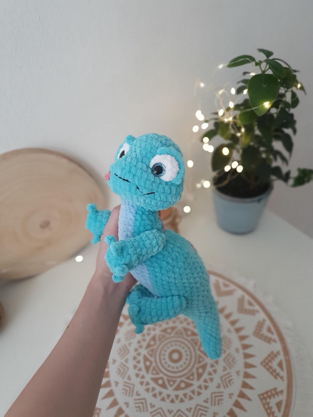 Salamander, the Blue Lizard From Frozen, Bruni, a Plush Crocheted Toy ...