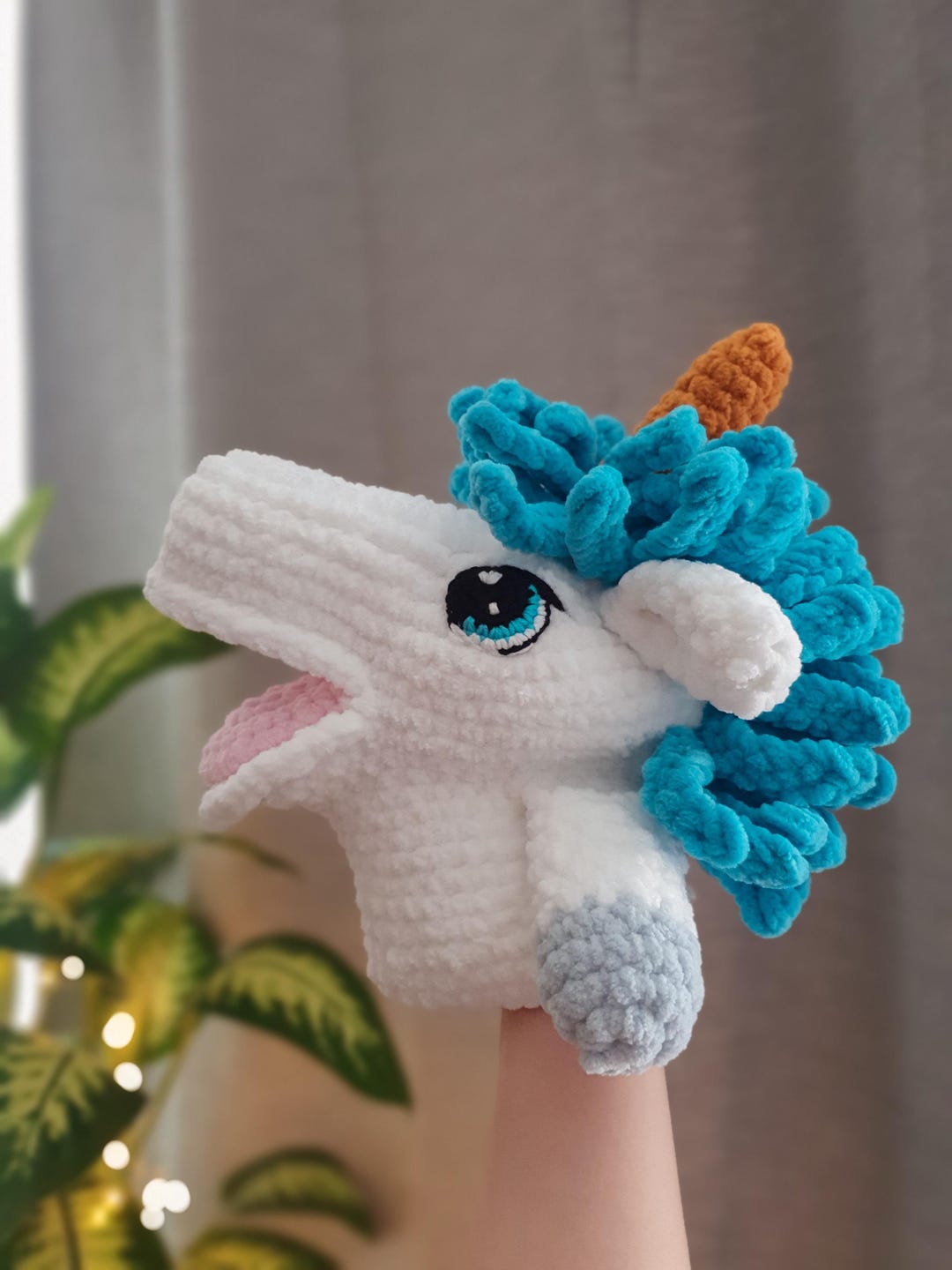 Bluey, Unicorn Hand Puppet, Glove Toy, Cartoon Dog, Cartoons With a ...