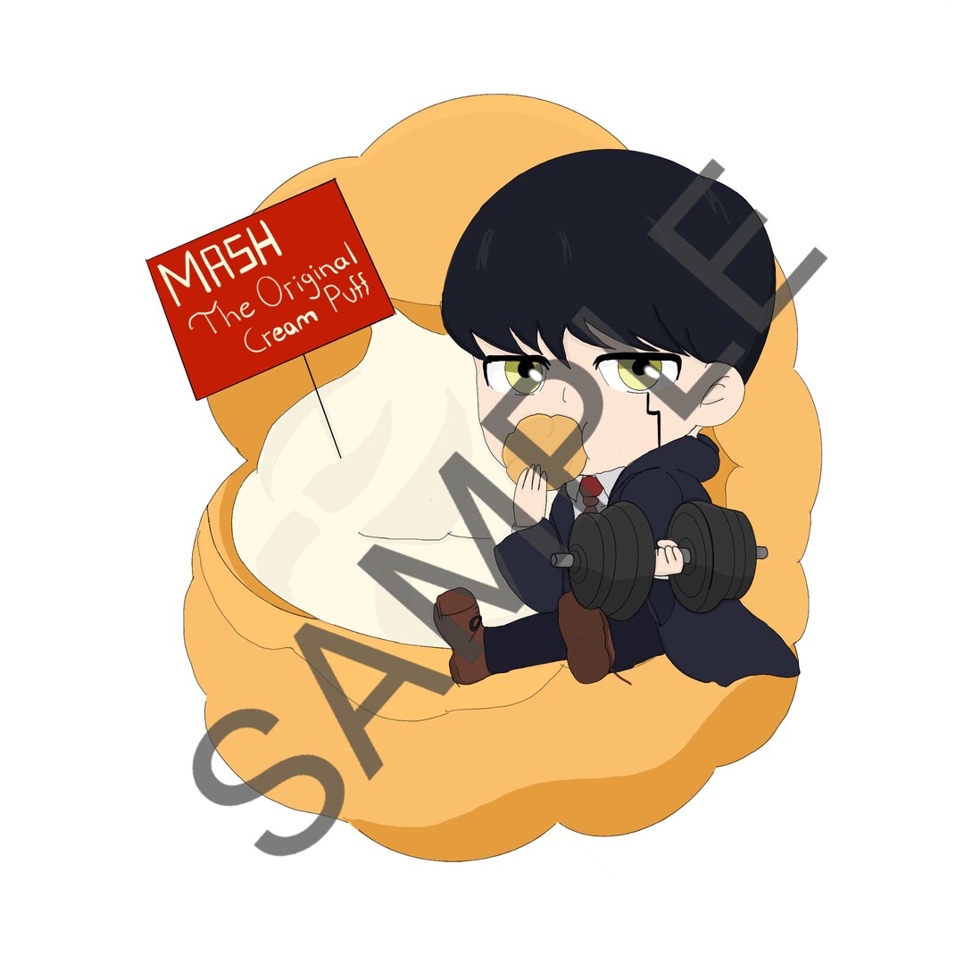 Mashle Cream Puff Characters Stickers - Etsy