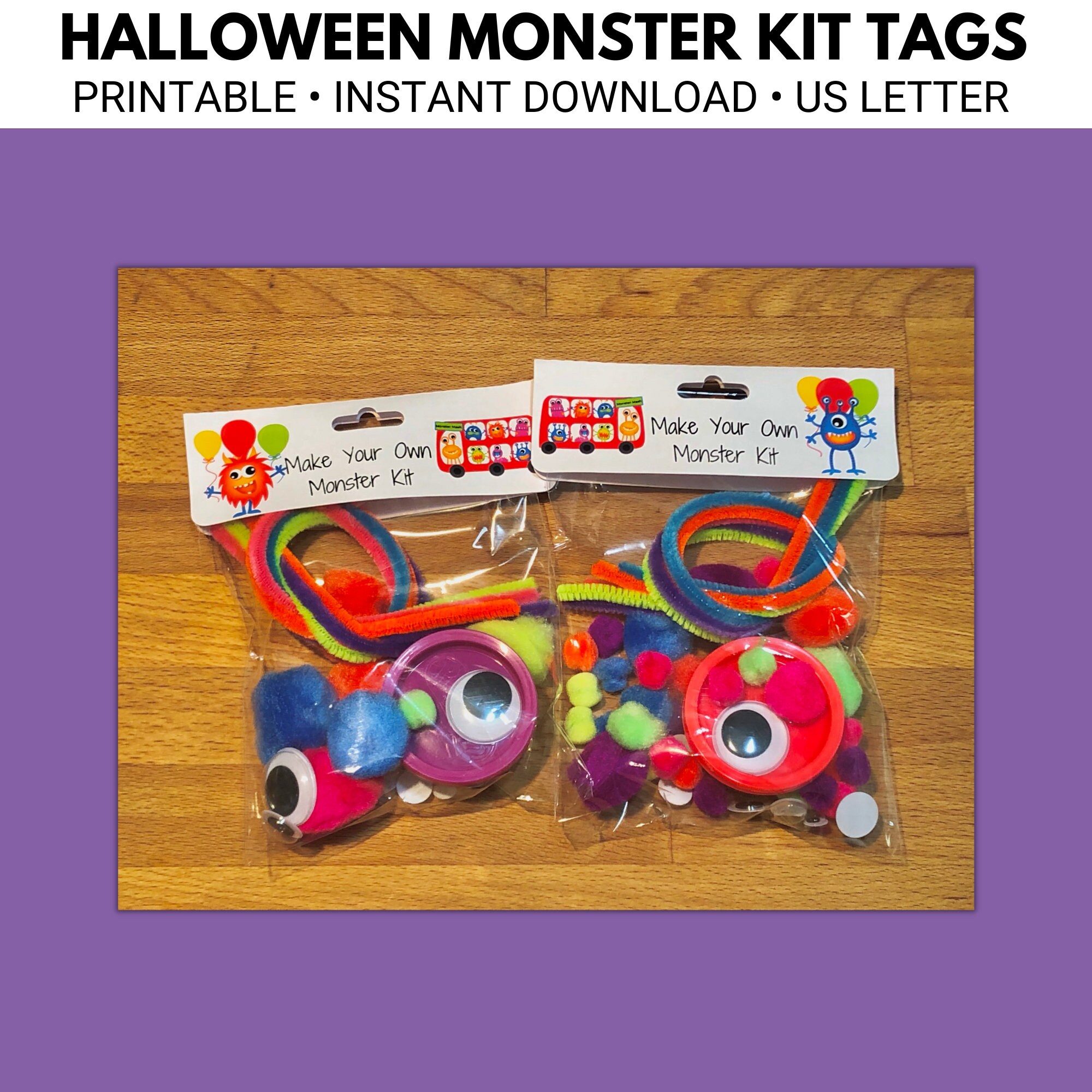 Cute Monster Halloween Make a Monster Halloween Favor Non-food ...
