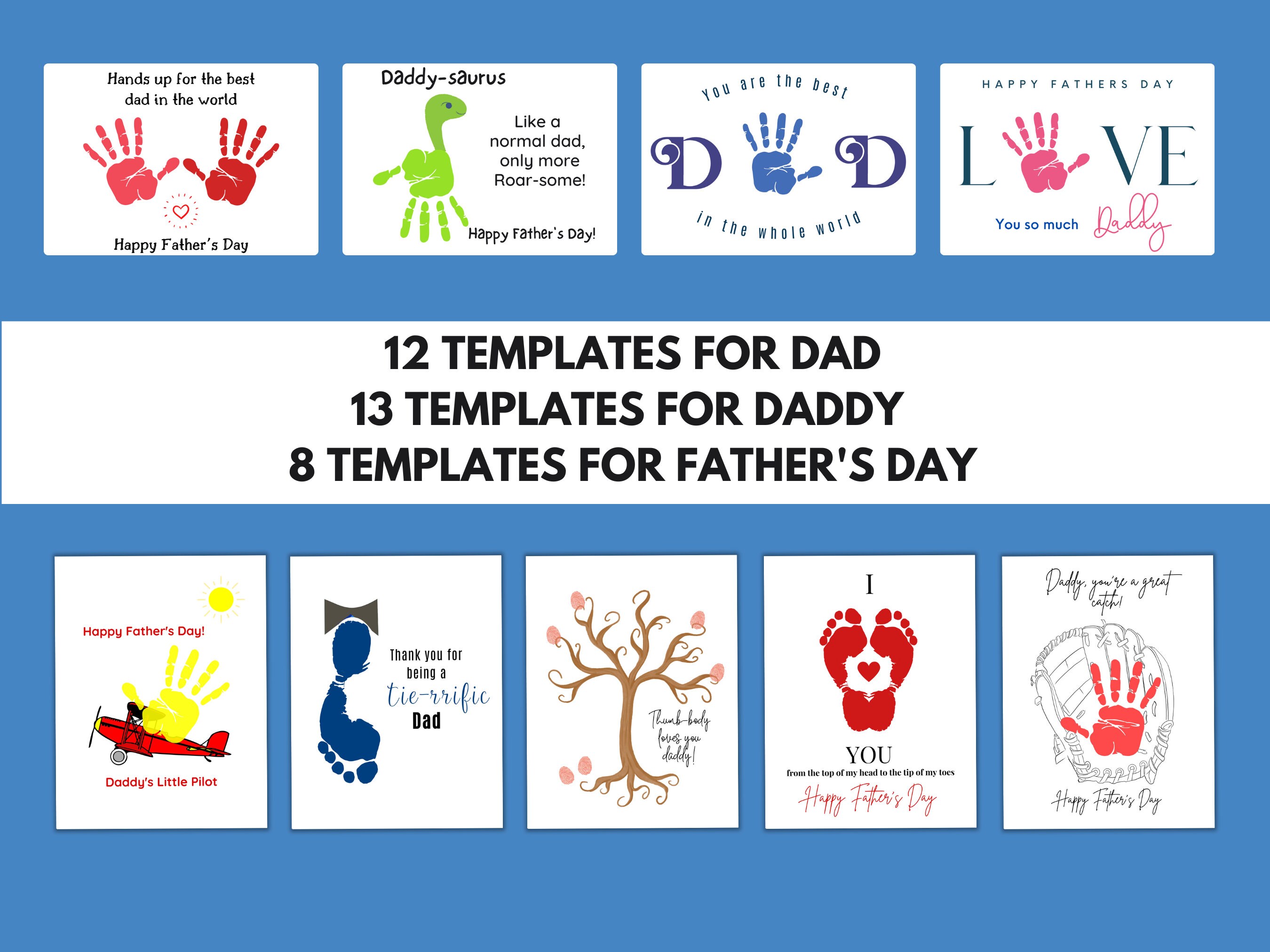 Fathers Day Handprint Art Mega Bundle Fathers Day Activity - Etsy