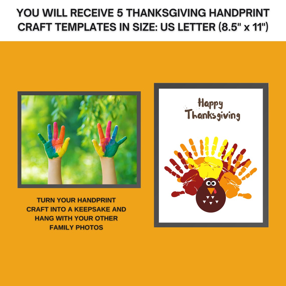 Thanksgiving Handprint Art Thanksgiving Activity Handprint Crafts ...