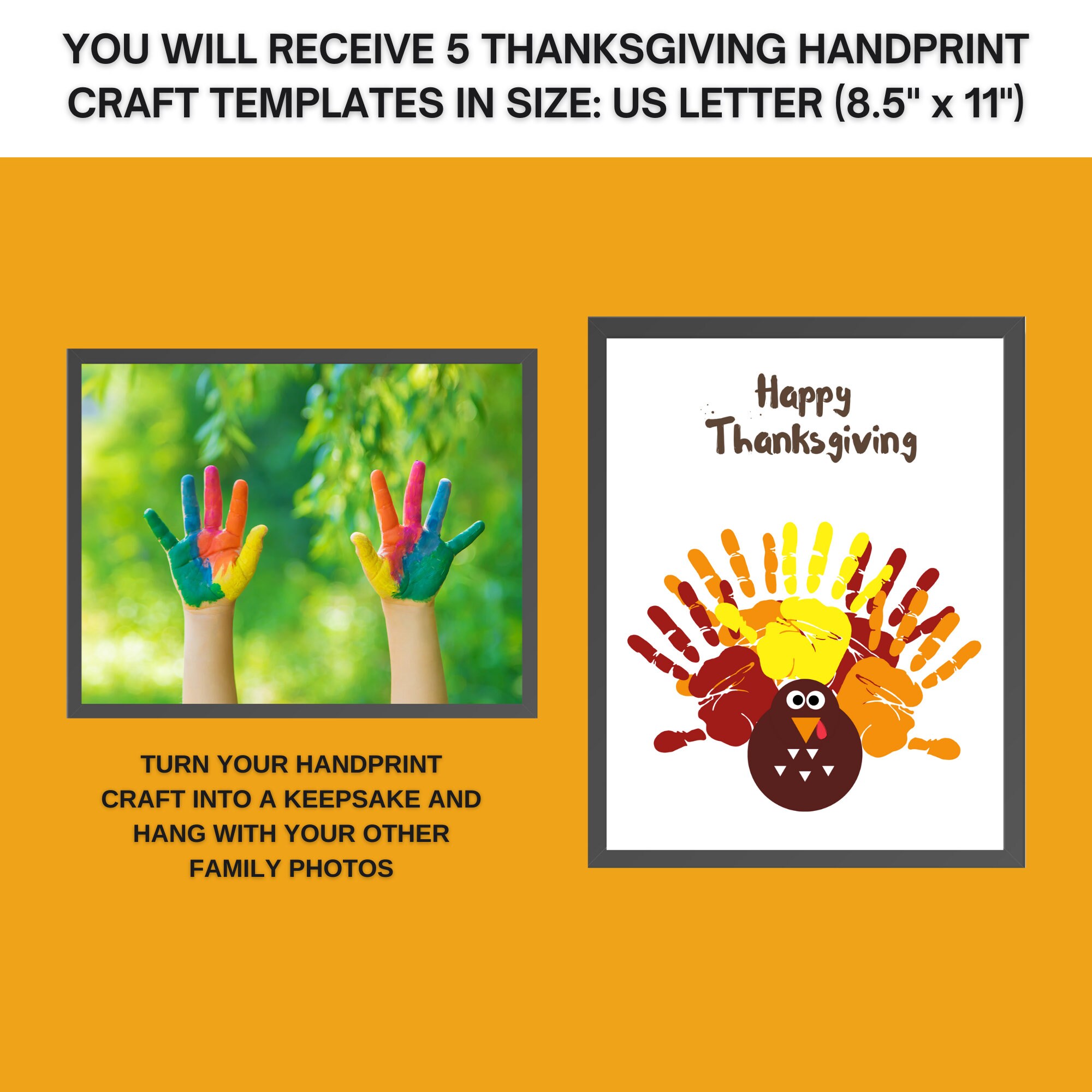 Thanksgiving Handprint Art | Thanksgiving Activity | Handprint Crafts ...