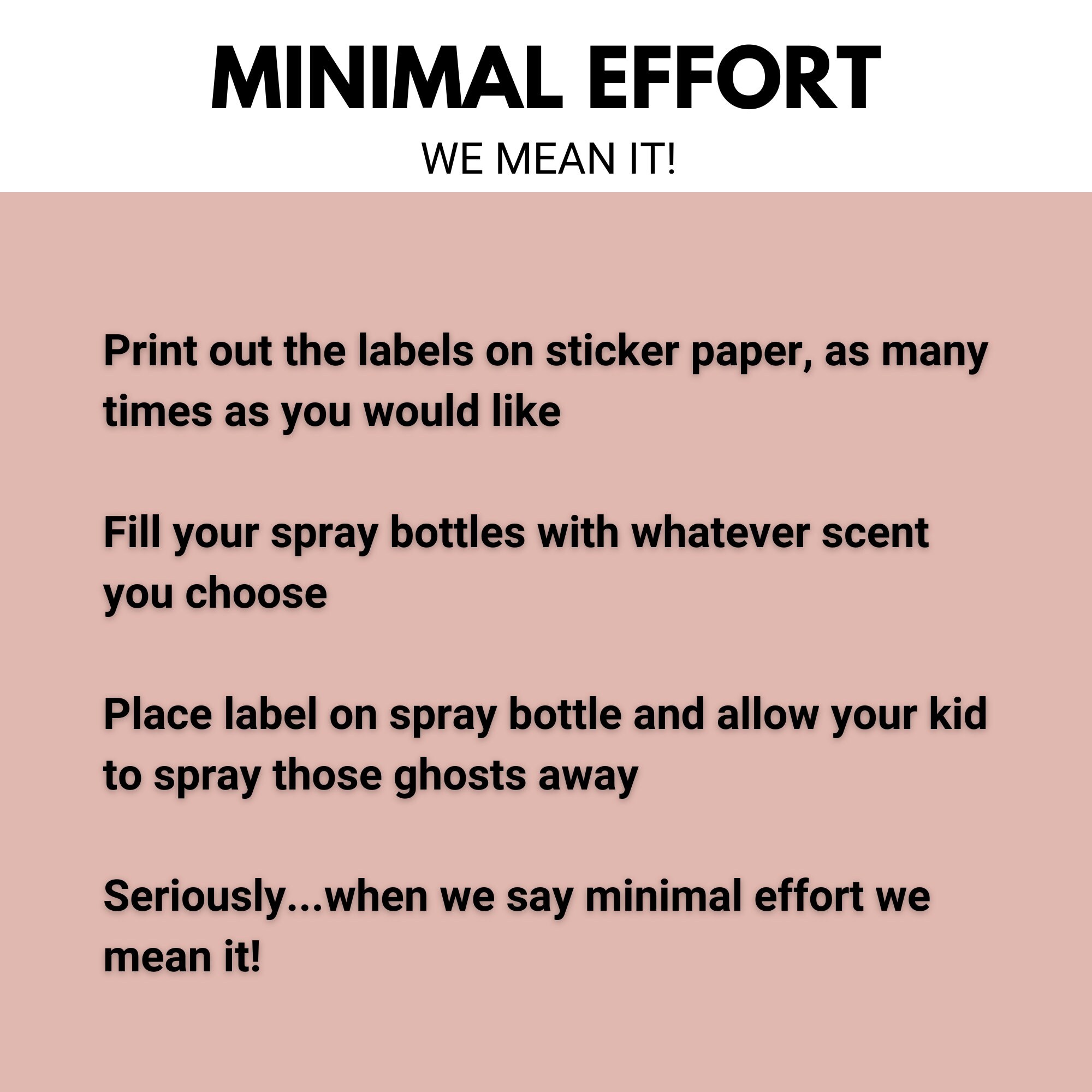 Cute Ghost Spray Away Get Rid of Ghosts Spray Labels Scare Those Ghosts ...