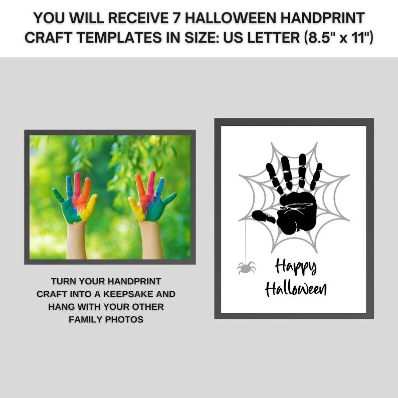 Halloween Handprint Art Halloween Activity Handprint Crafts Handprint ...