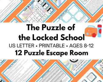 Back to School Escape Game First Day Jitters Party Game 9 Puzzle ...