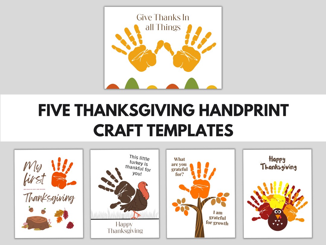 Thanksgiving Handprint Art Thanksgiving Activity Handprint - Etsy