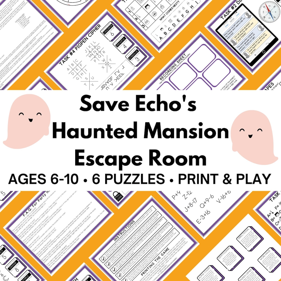 Halloween Escape Game Save Echo's Haunted Mansion Party Game 6 Puzzle ...