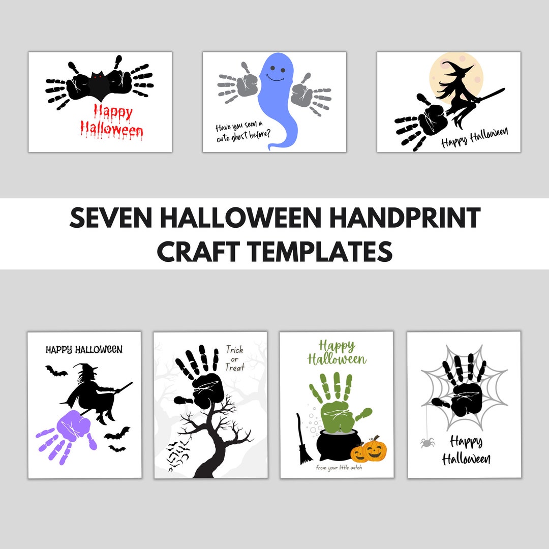 Halloween Handprint Art Halloween Activity Handprint Crafts Handprint ...