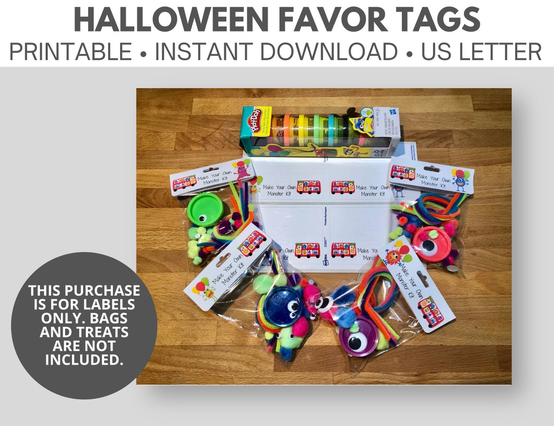 Cute Monster Halloween Make a Monster Halloween Favor - Etsy