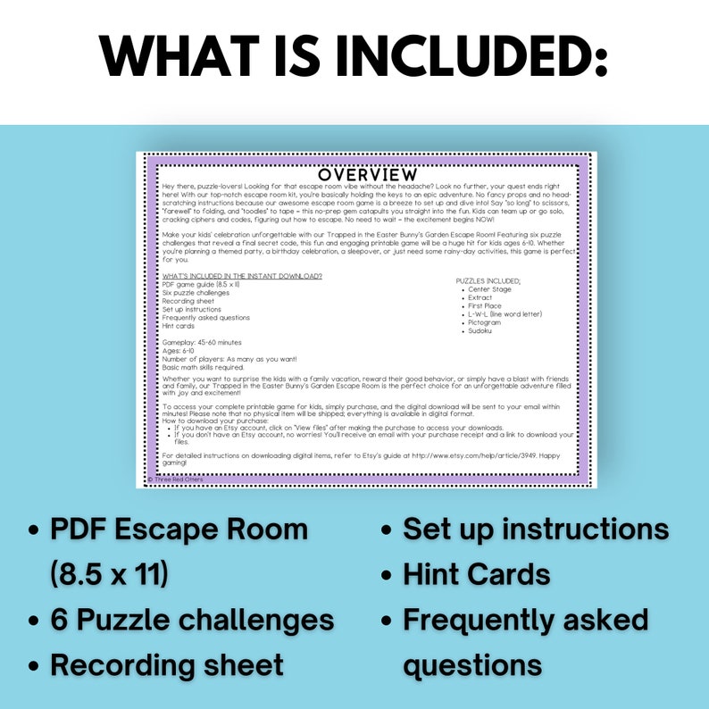 Easter Escape Game – Trapped in the Easter Bunny Garden Party Game – 6 ...