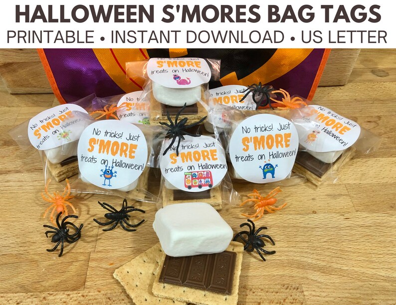 Halloween Smores Favor Labels Halloween Smores Favor Kits - Etsy