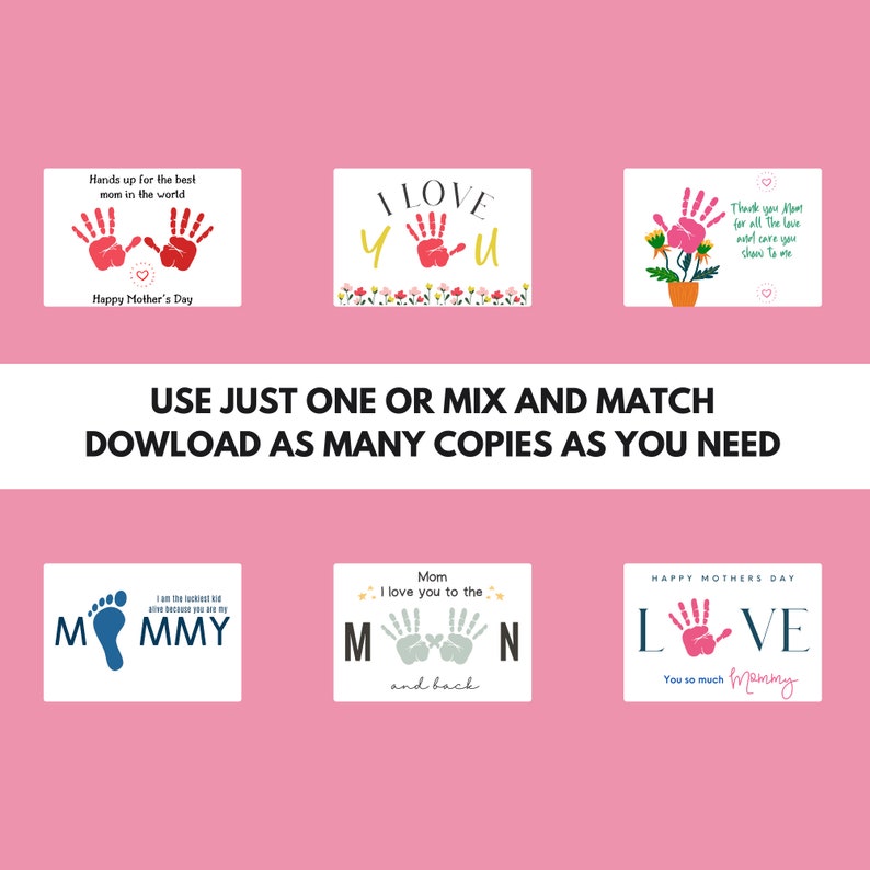 Mother’s Day Handprint Art Mega Bundle | Mother’s Day Activity | Mother ...