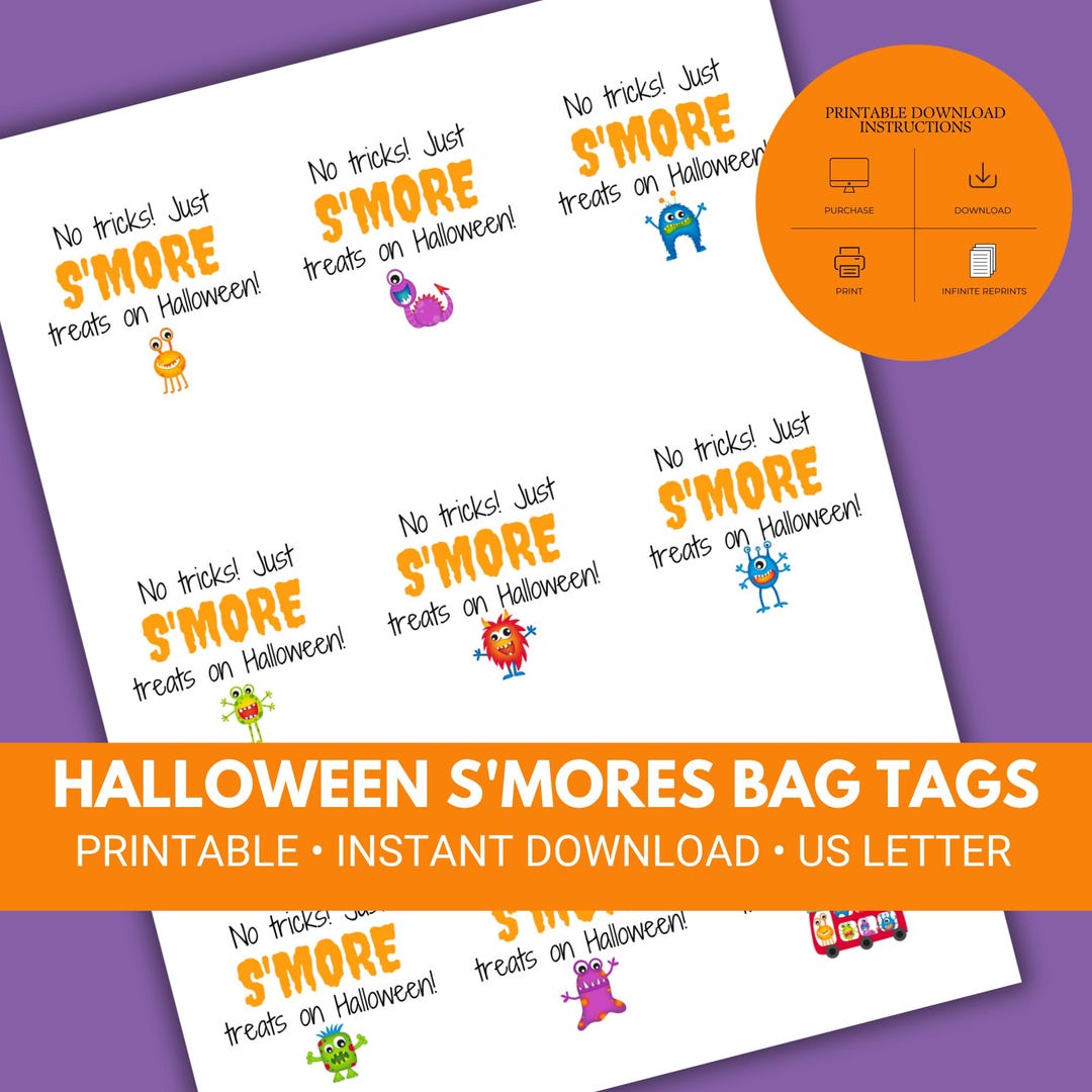 Halloween S’mores Favor Labels | Halloween S’mores Favor Kits ...