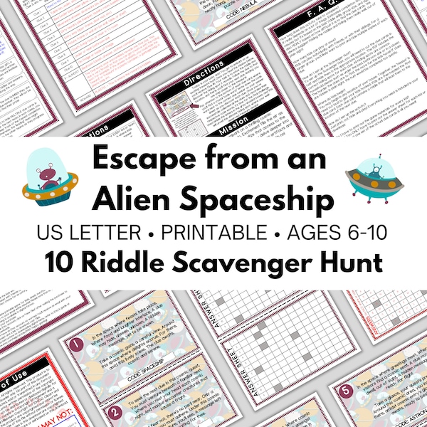 Space Alien Scavenger Hunt - Etsy