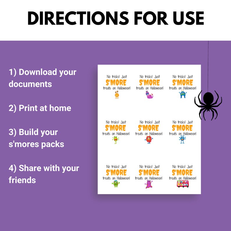 Halloween S’mores Favor Labels | Halloween S’mores Favor Kits ...