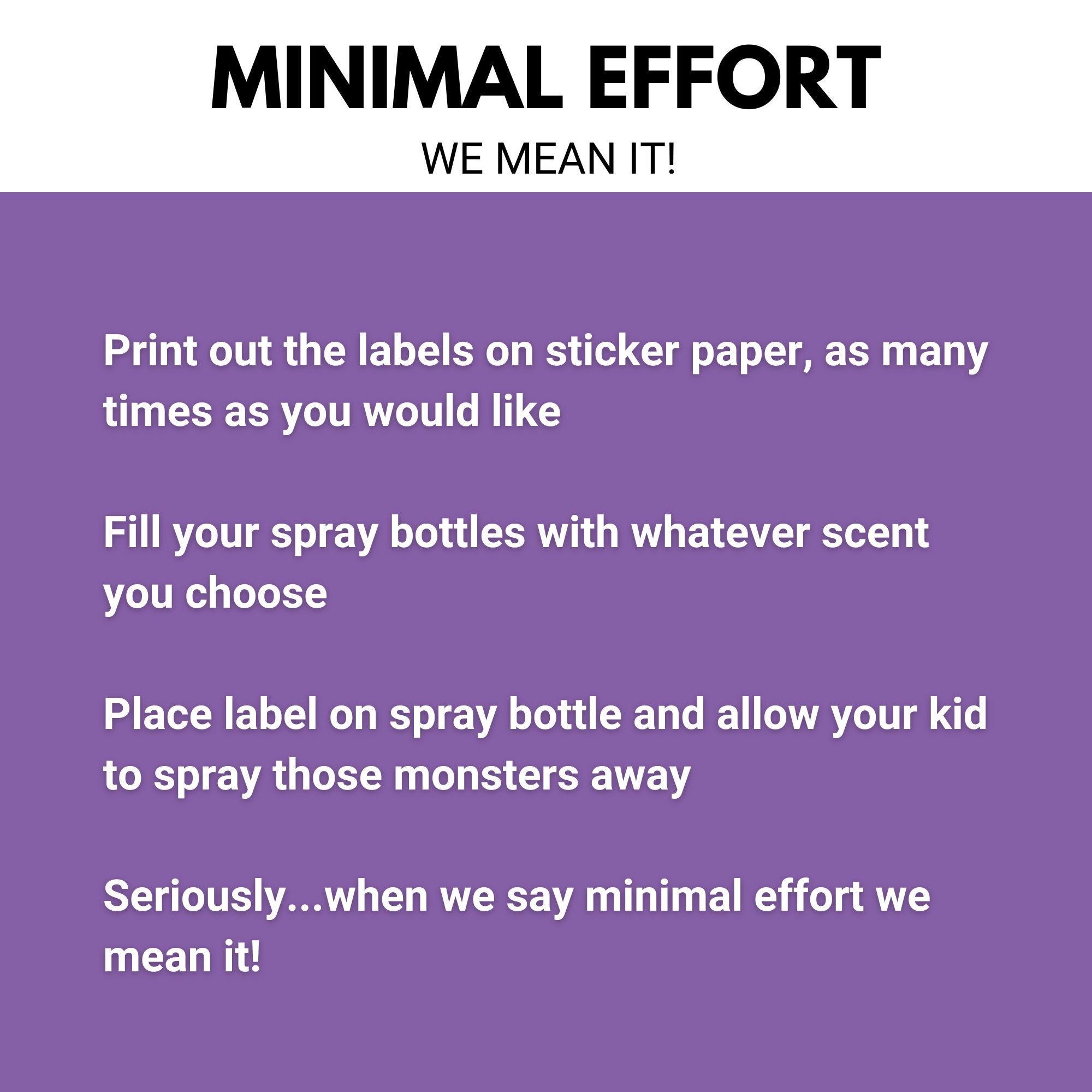 Cute Monster Spray Away | Get Rid of Monsters Spray Labels | Scare ...