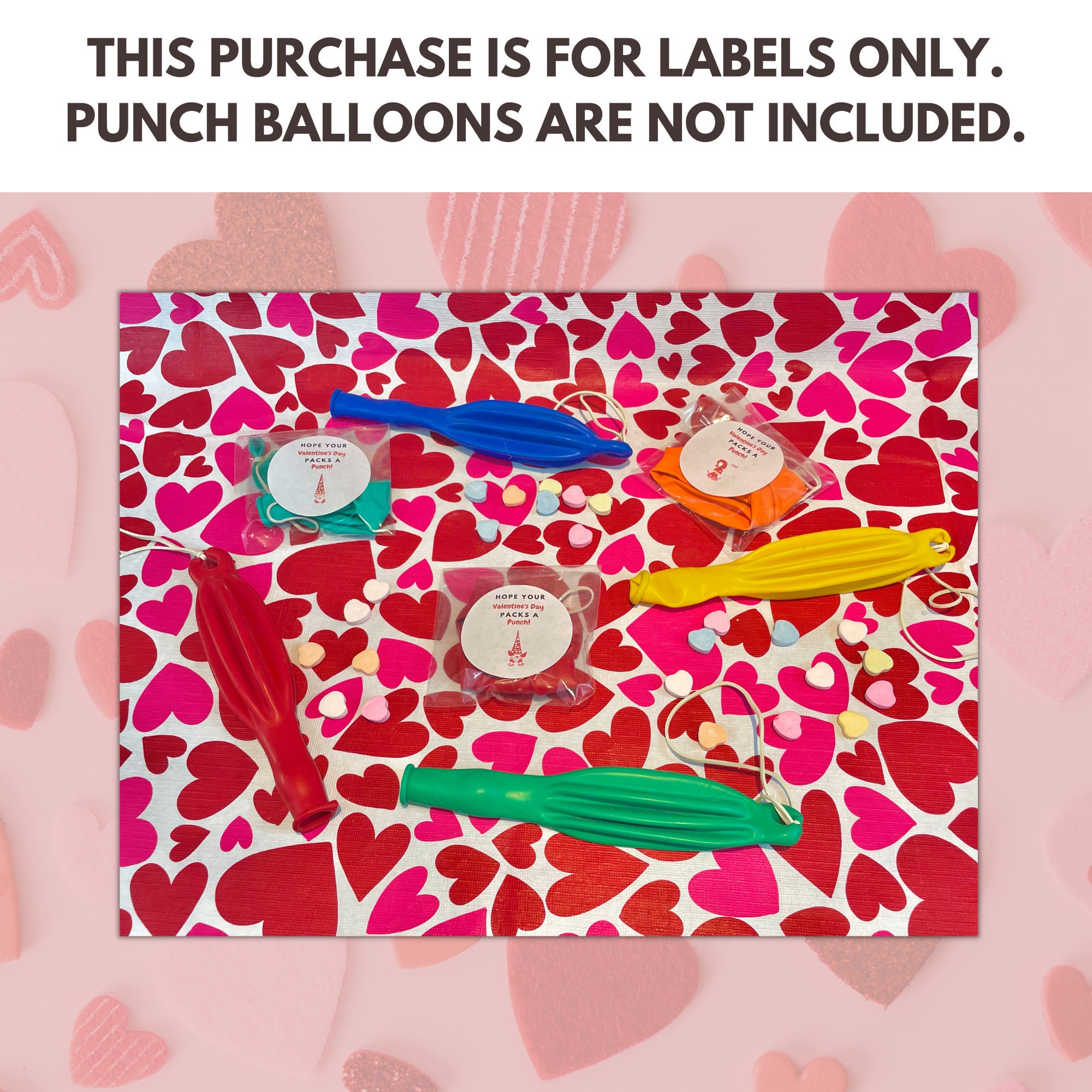 Valentine Gnome Punch Labels | Kids Valentine Party Labels | Kids ...