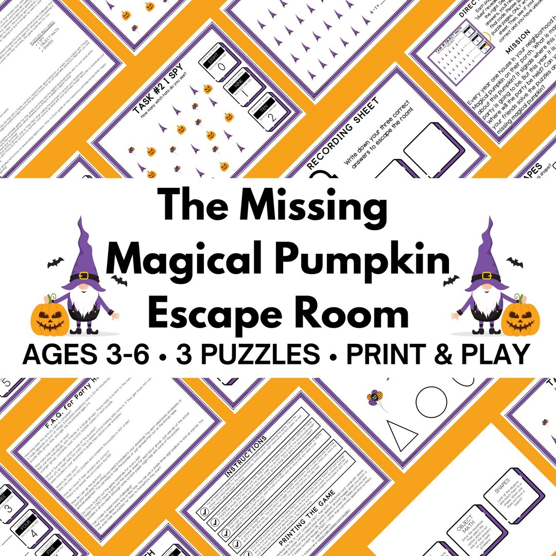 Halloween Escape Game – the Missing Magical Pumpkin Party Game – 3 ...