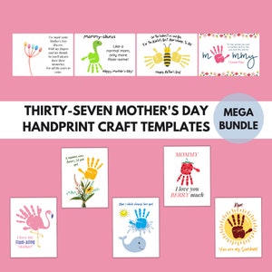 Mother’s Day Handprint Art Mega Bundle | Mother’s Day Activity | Mother ...