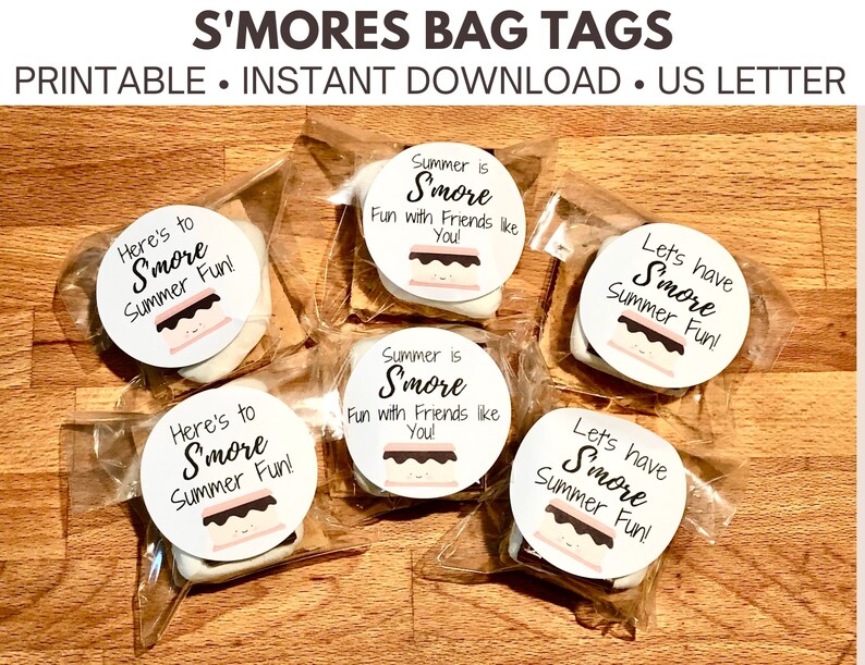 Summer Smores Favor Labels Smores Favor Kits Smores - Etsy