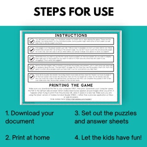 Dinosaur Escape Game – the Missing Dinosaur Egg Party Game – 6 Puzzle ...