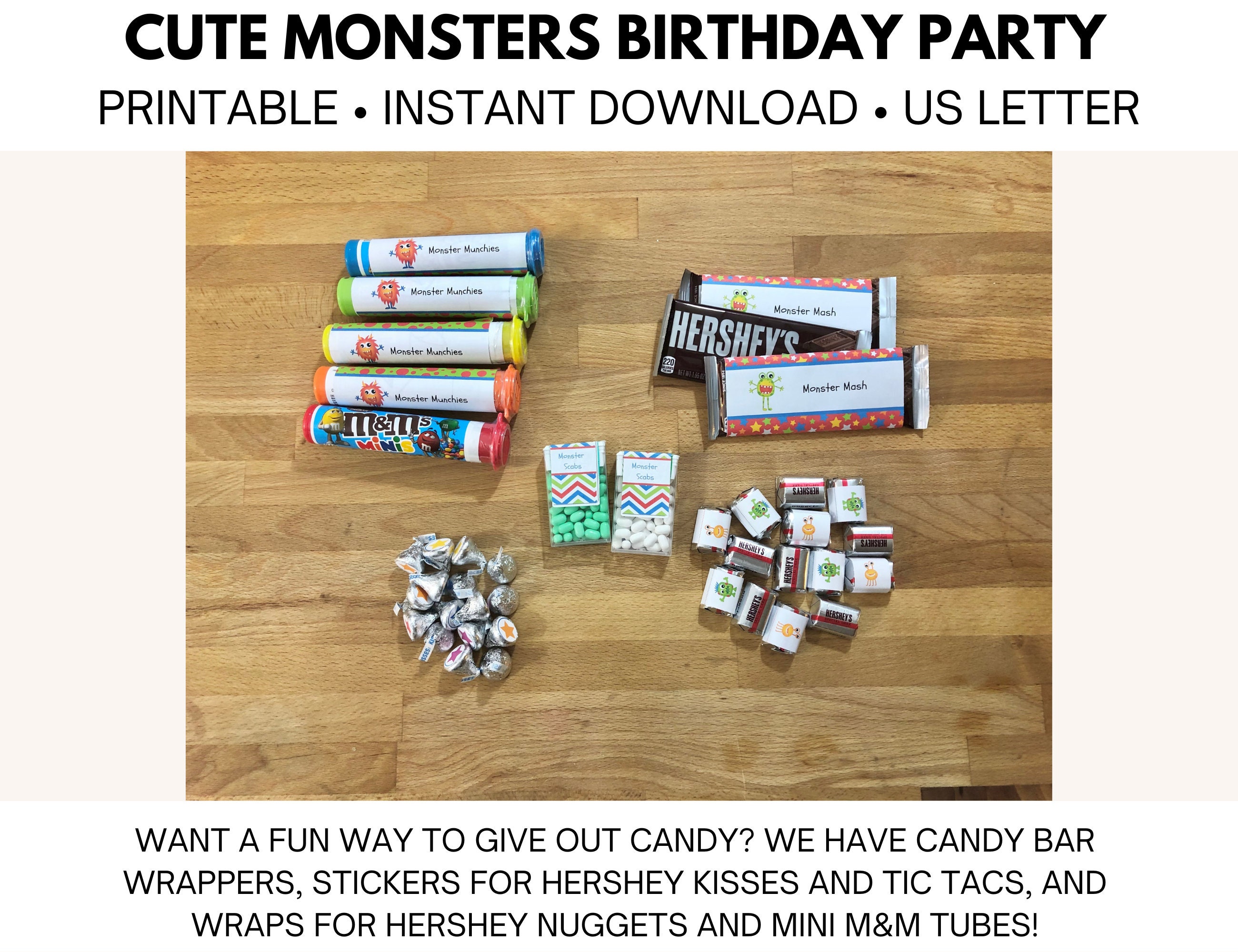 Cute Monster Birthday Party Non-scary Monster Birthday - Etsy