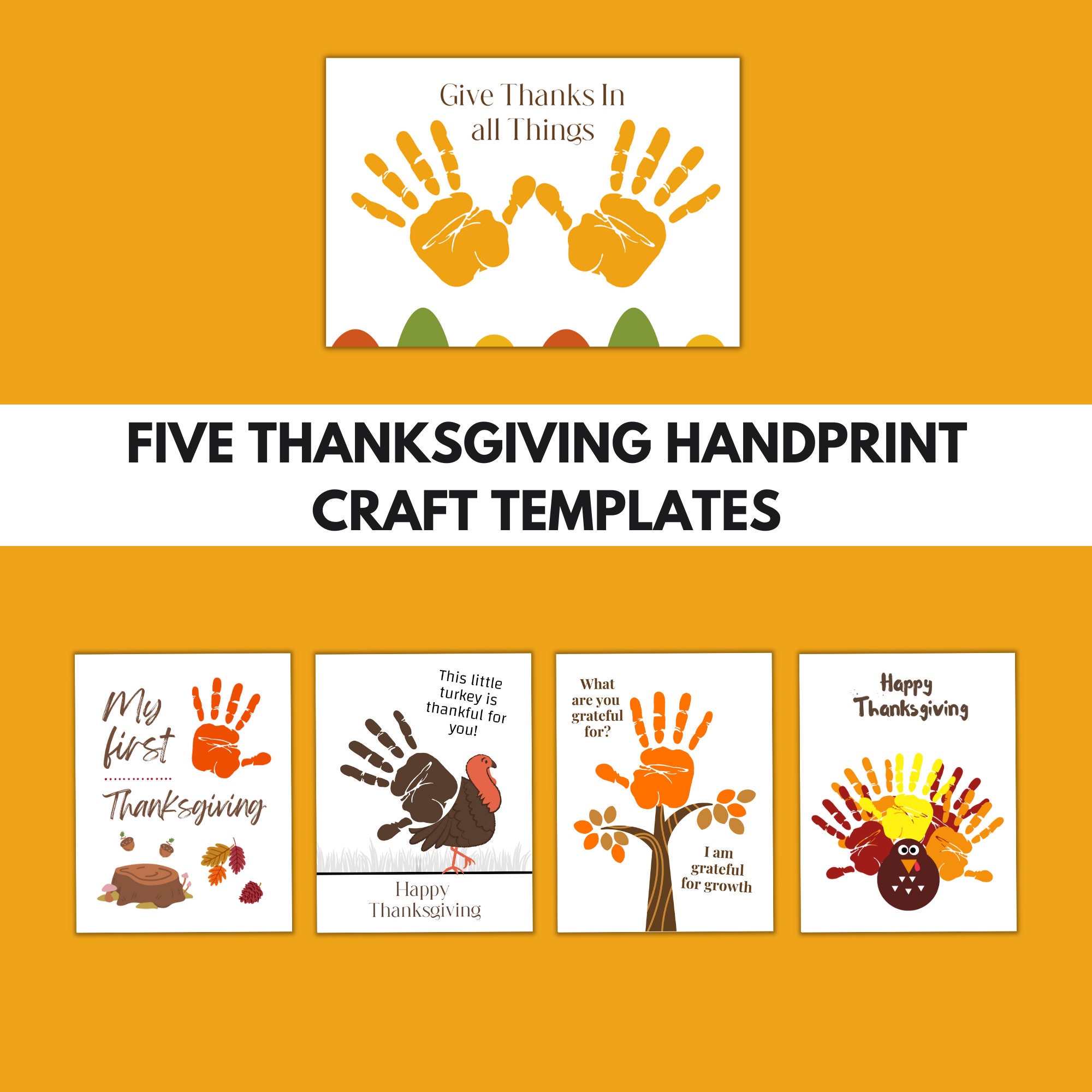 Thanksgiving Handprint Art | Thanksgiving Activity | Handprint Crafts ...