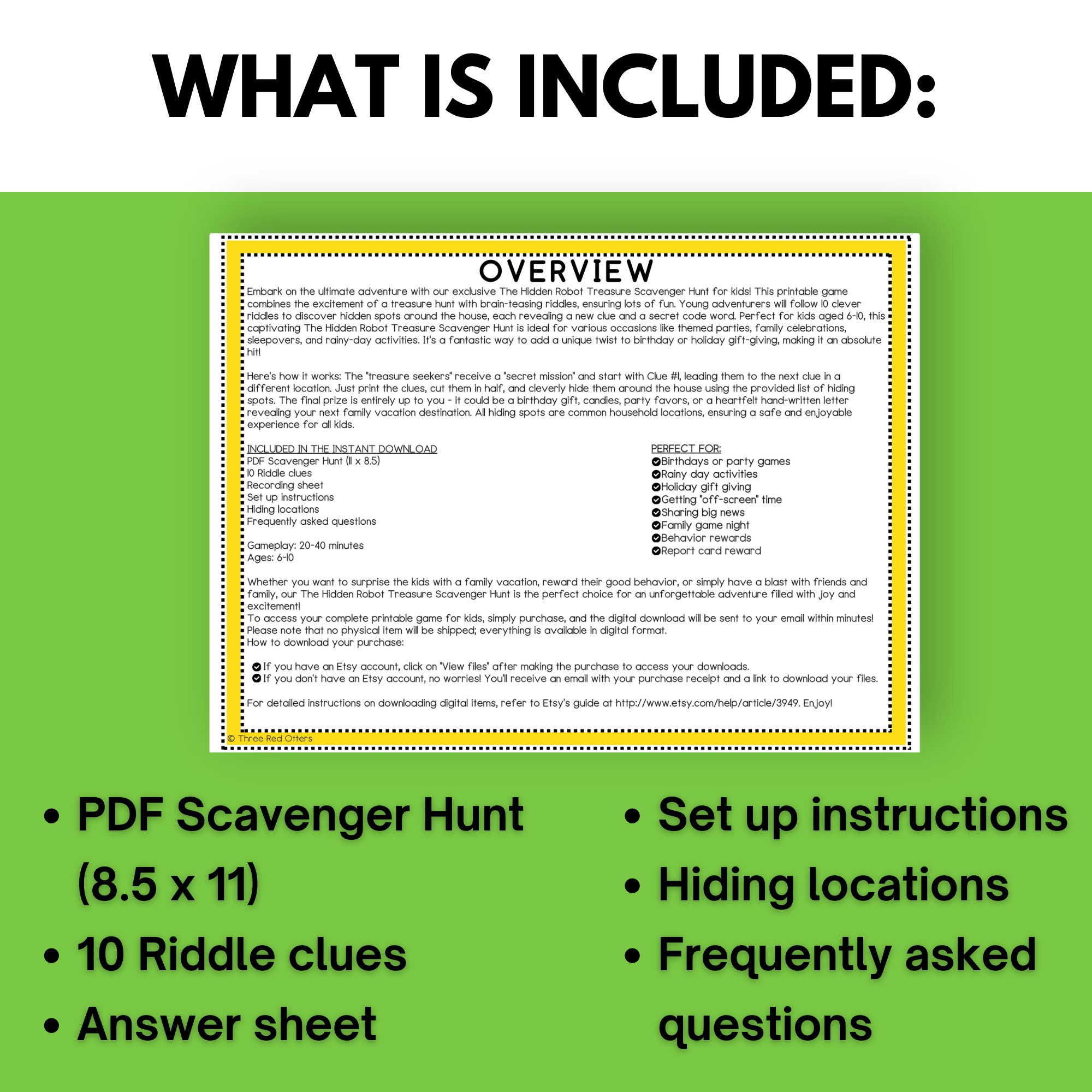 Kid Friendly Escape Game – Hidden Robot Treasure Hunt – Robot Hidden ...