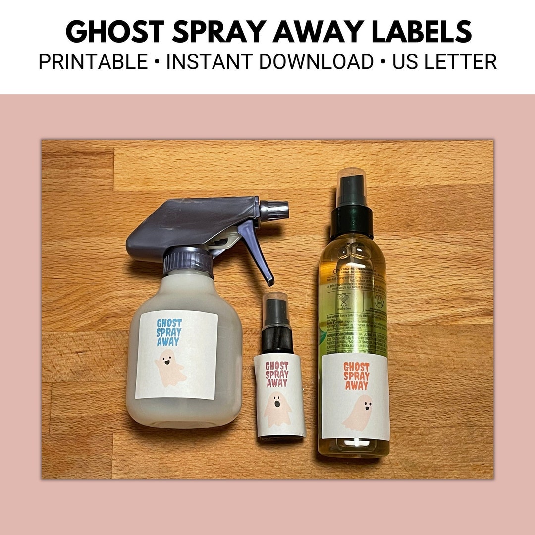 Cute Ghost Spray Away Get Rid of Ghosts Spray Labels Scare - Etsy