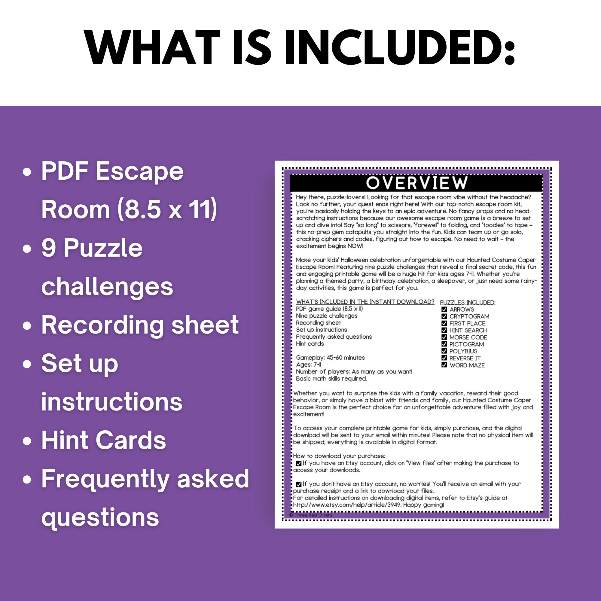 Halloween Escape Game the Haunted Costume Caper Party Game 9 Puzzle ...