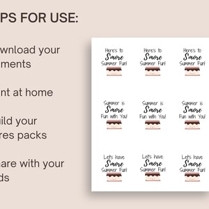 Summer Smores Favor Labels Smores Favor Kits Smores - Etsy
