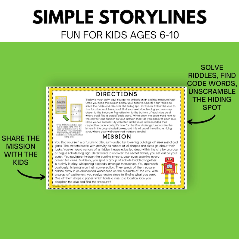 Kid Friendly Escape Game – Hidden Robot Treasure Hunt – Robot Hidden ...